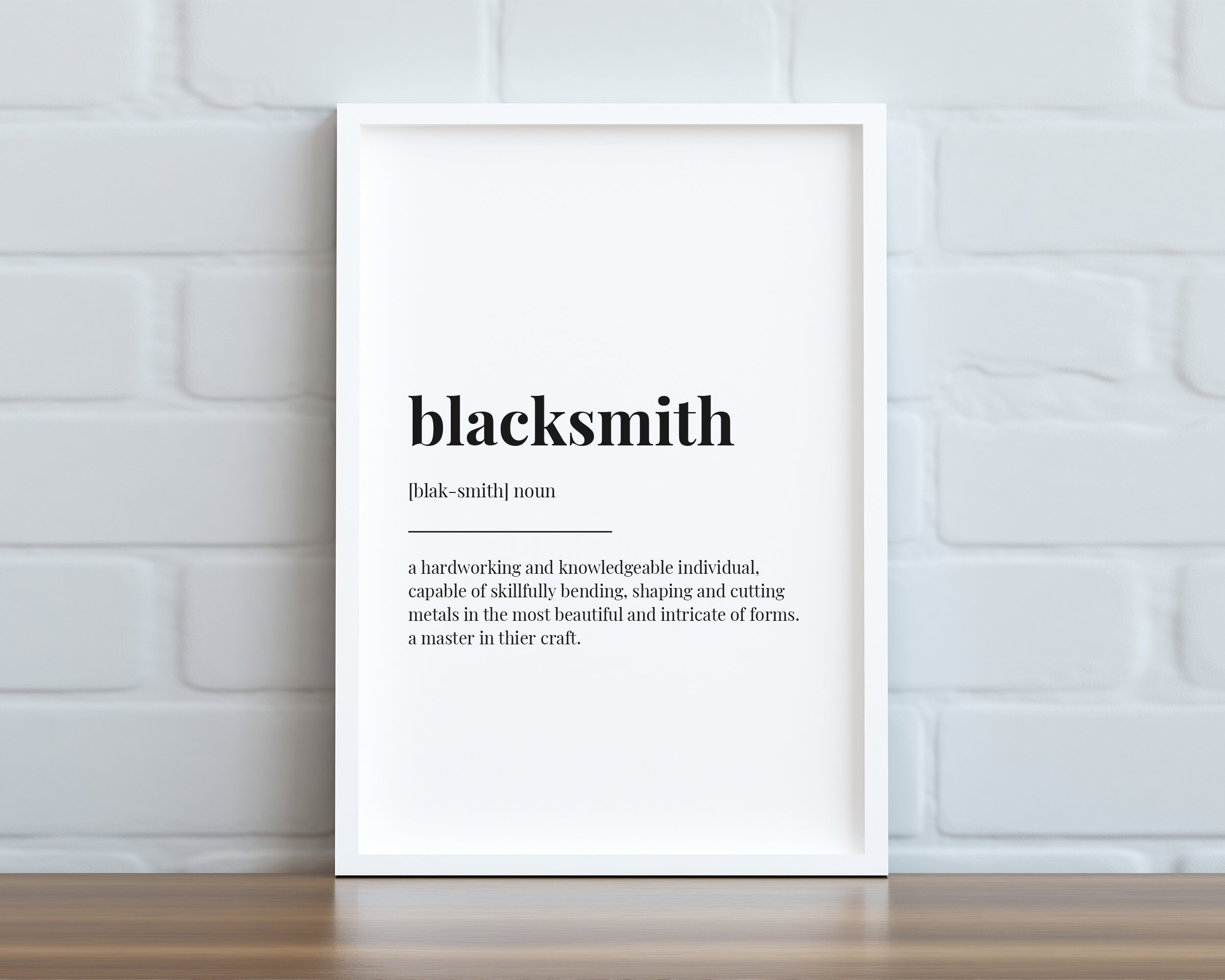 BLACKSMITH DEFINITION MEANING Instant Download Printable - Etsy