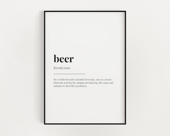 BEER DEFINITION PRINT Printable Wall Art Instant Download - Etsy