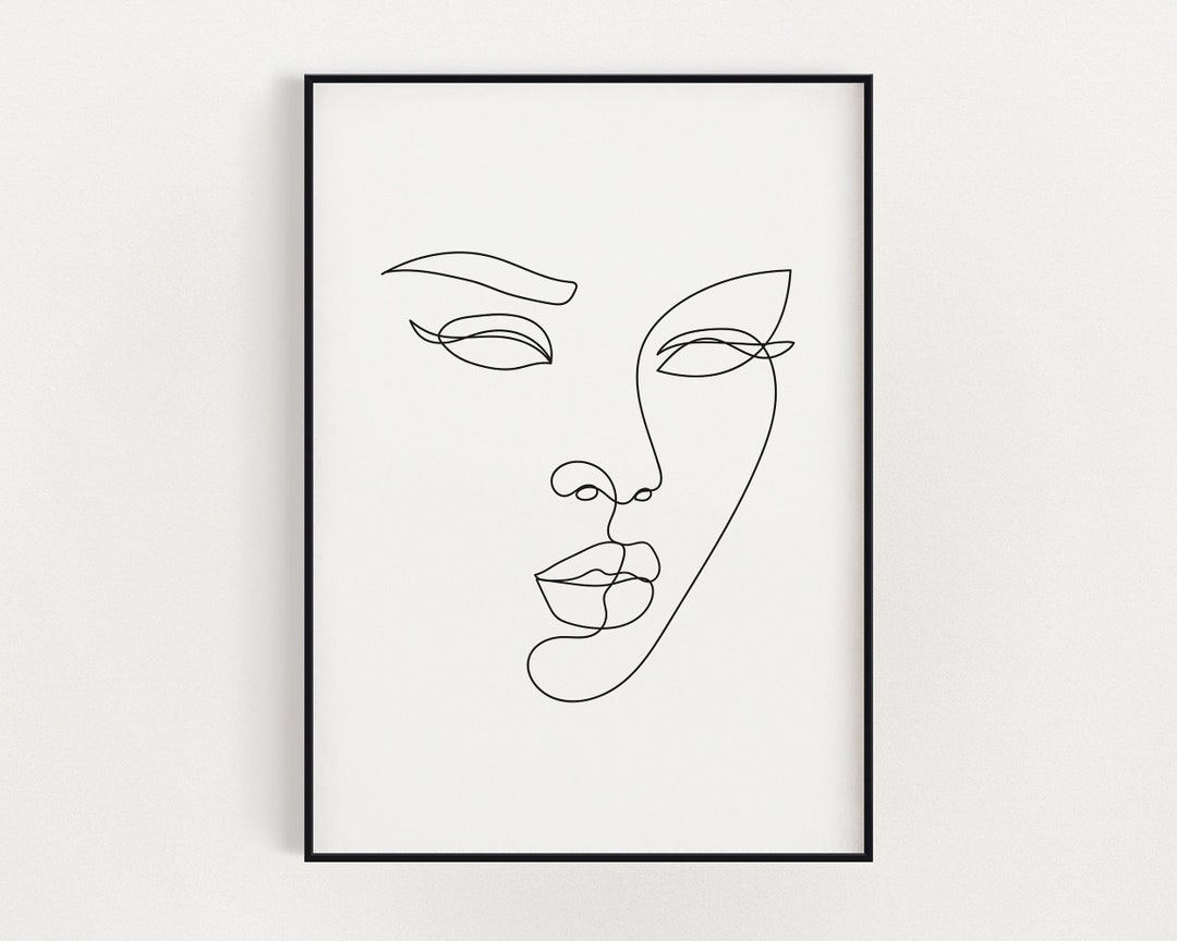FEMALE LINE DRAWING Print | Digital Download | Printable Wall Art ...