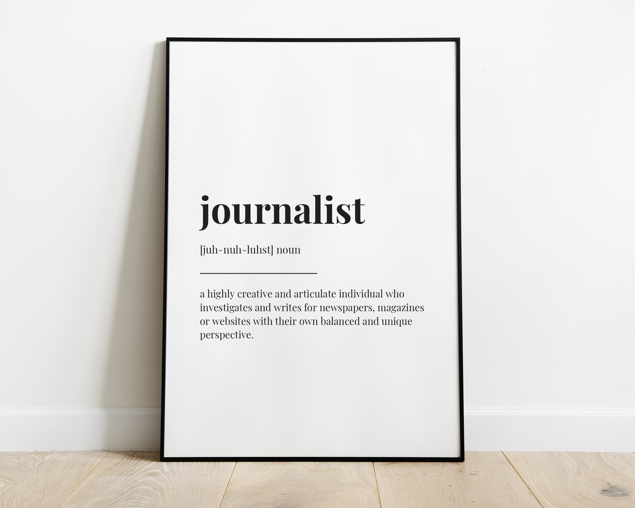 JOURNALIST DEFINITION MEANING Printable Wall Art - Etsy