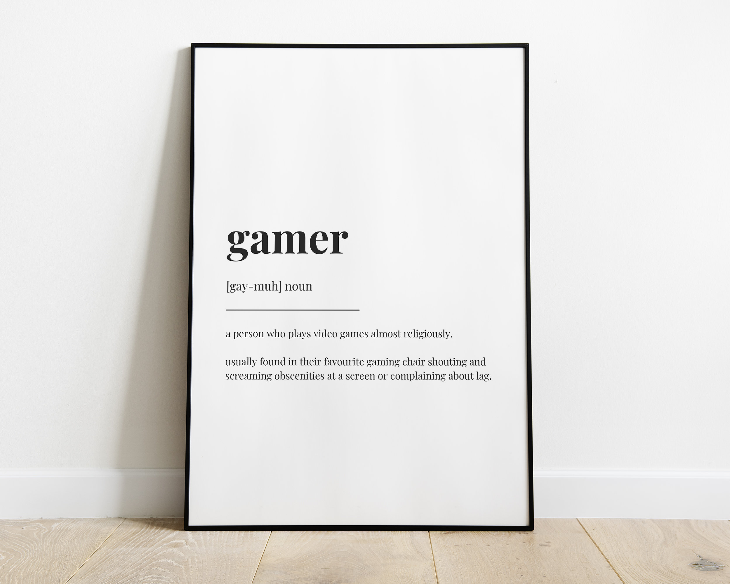 GAMER DEFINITION PRINT Digital Download Printable Wall Art | Etsy