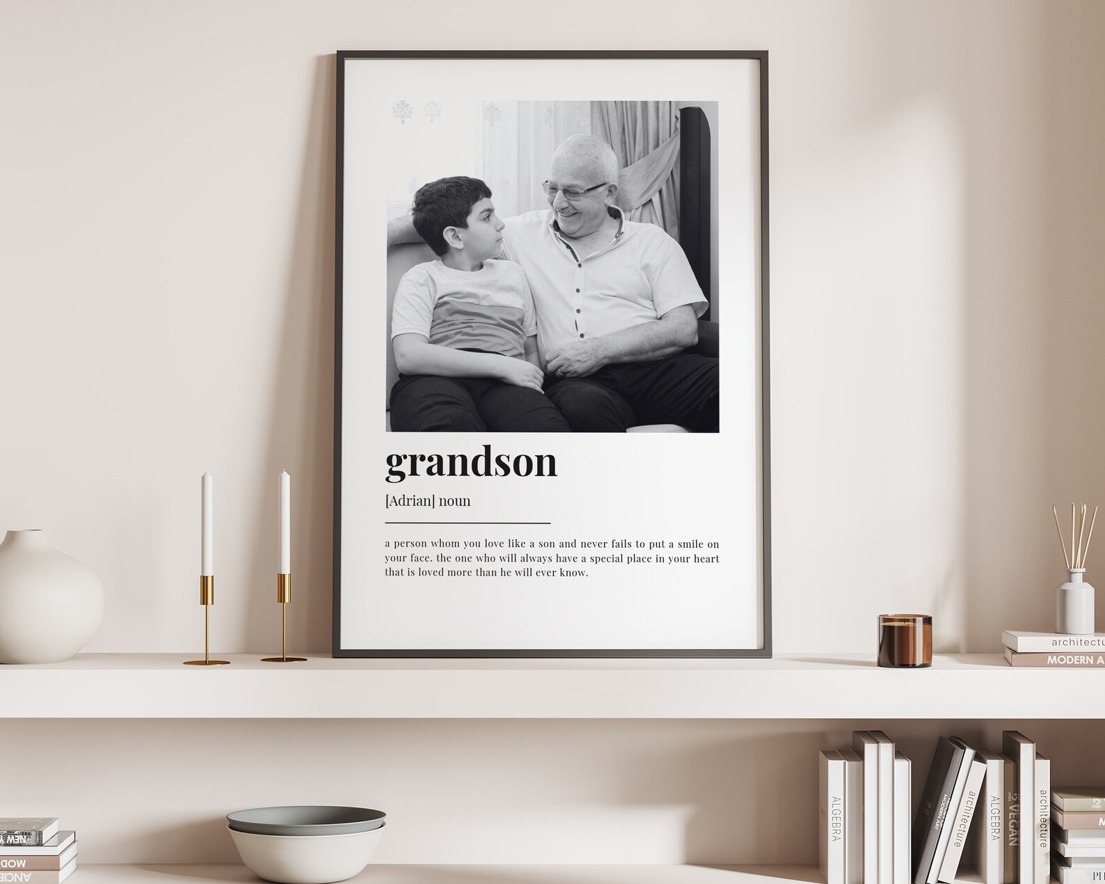 PERSONALISED GRANDSON DEFINITION Print | Wall Art Print | Grandson Gift ...