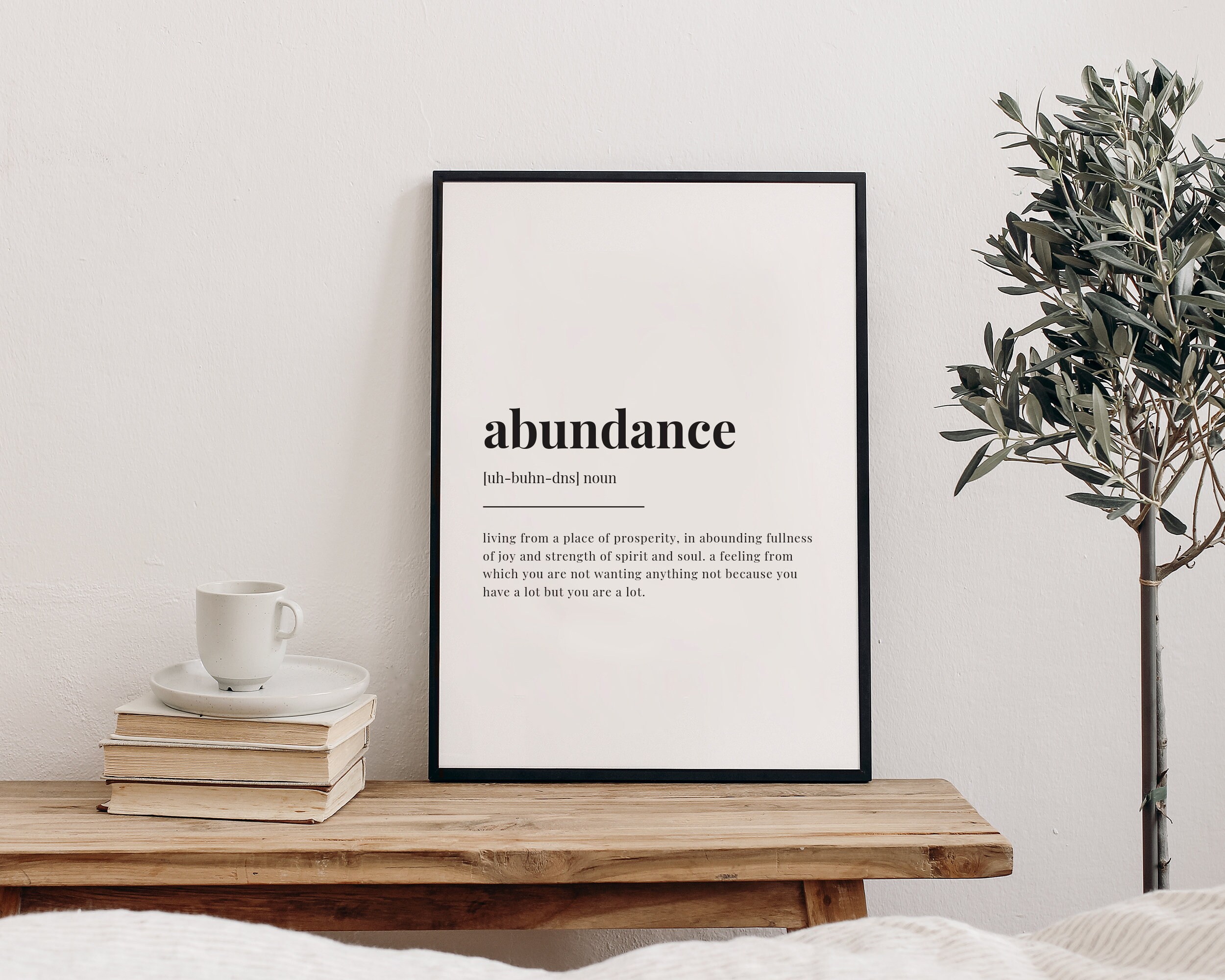 Abundance Definition Meaning Printable Wall Art Wall Decor | Etsy