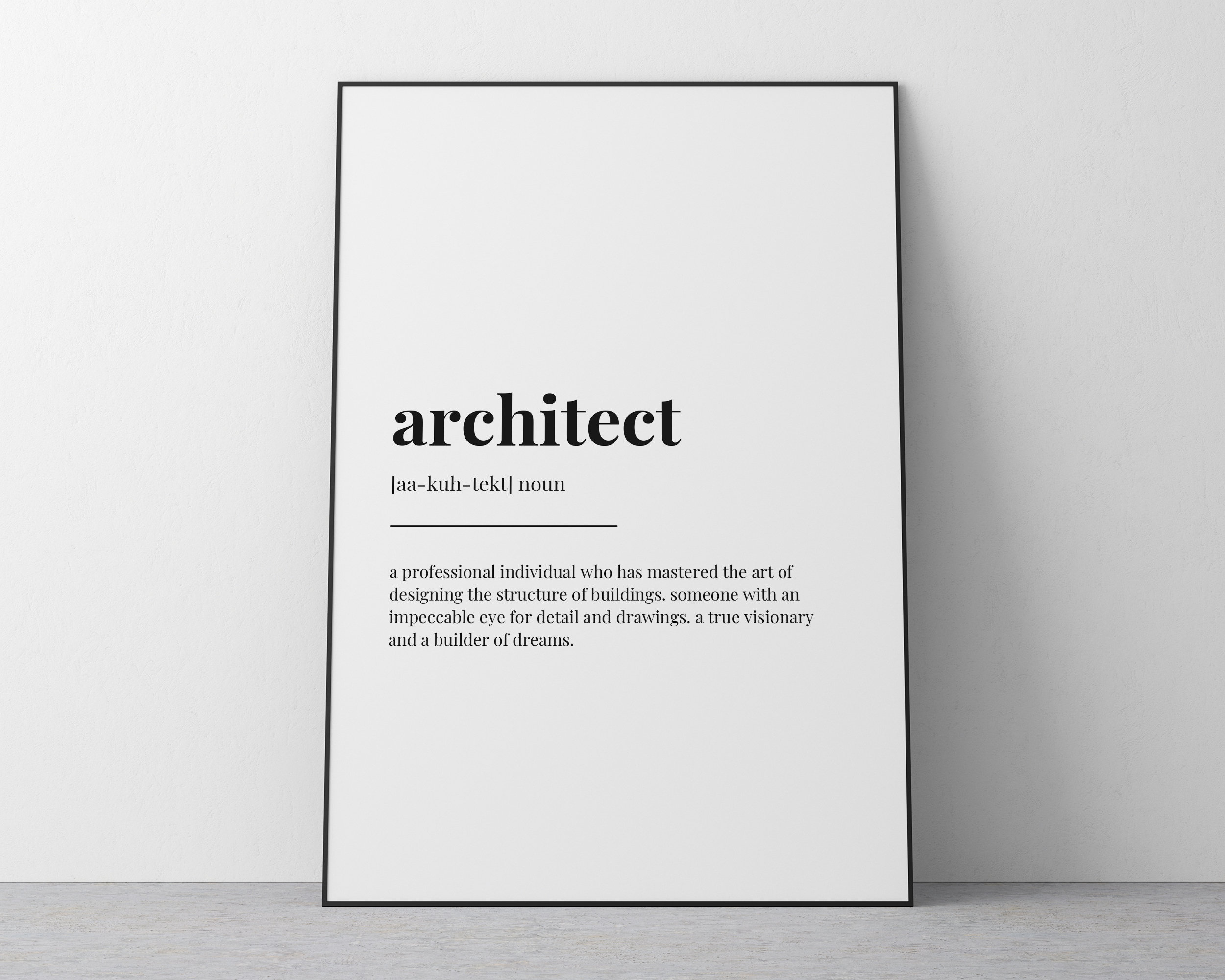 ARCHITECT DEFINITION PRINT Wall Art Print Architect Print | Etsy
