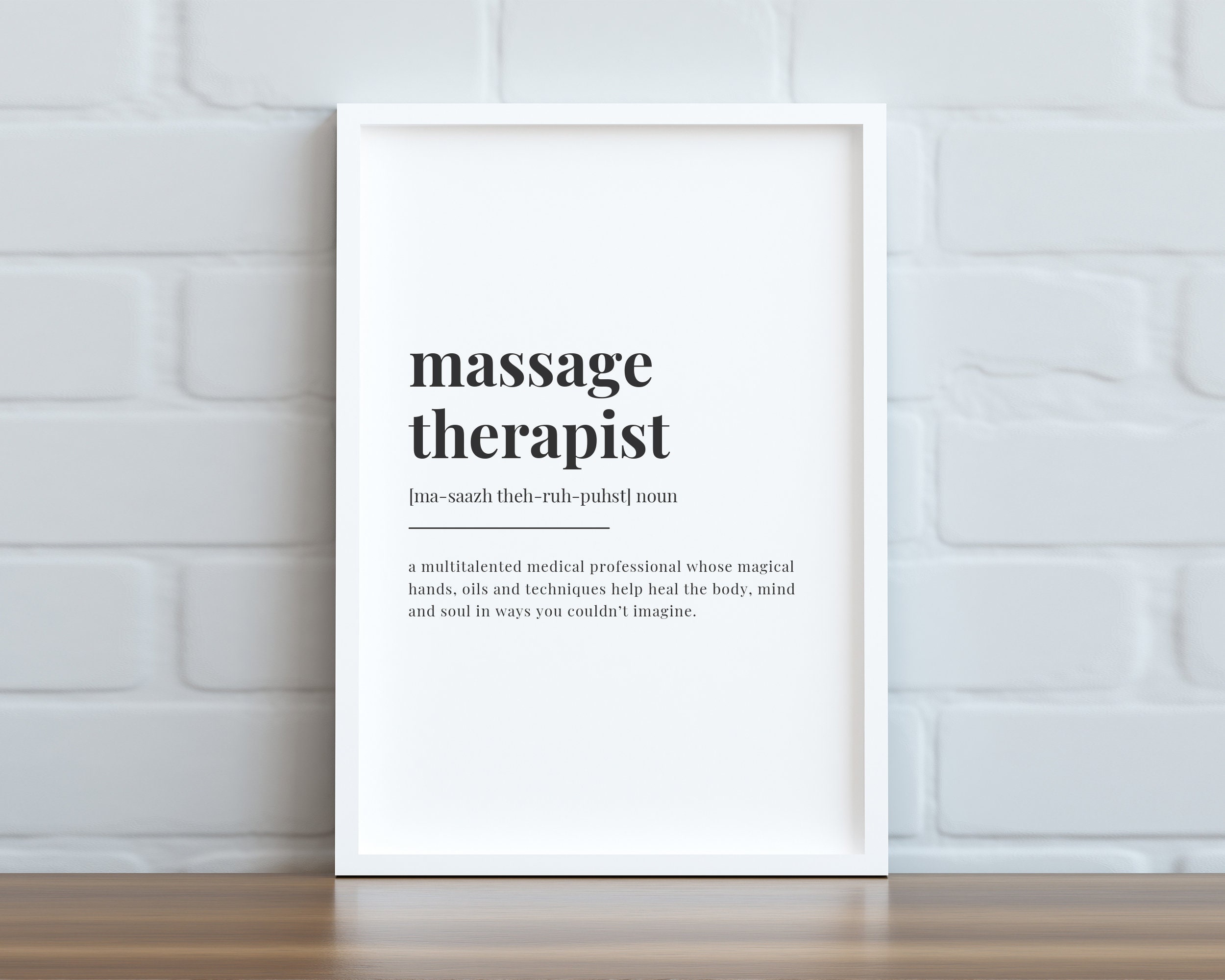 MASSAGE THERAPIST DEFINITION Print Wall Art Print Massage - Etsy