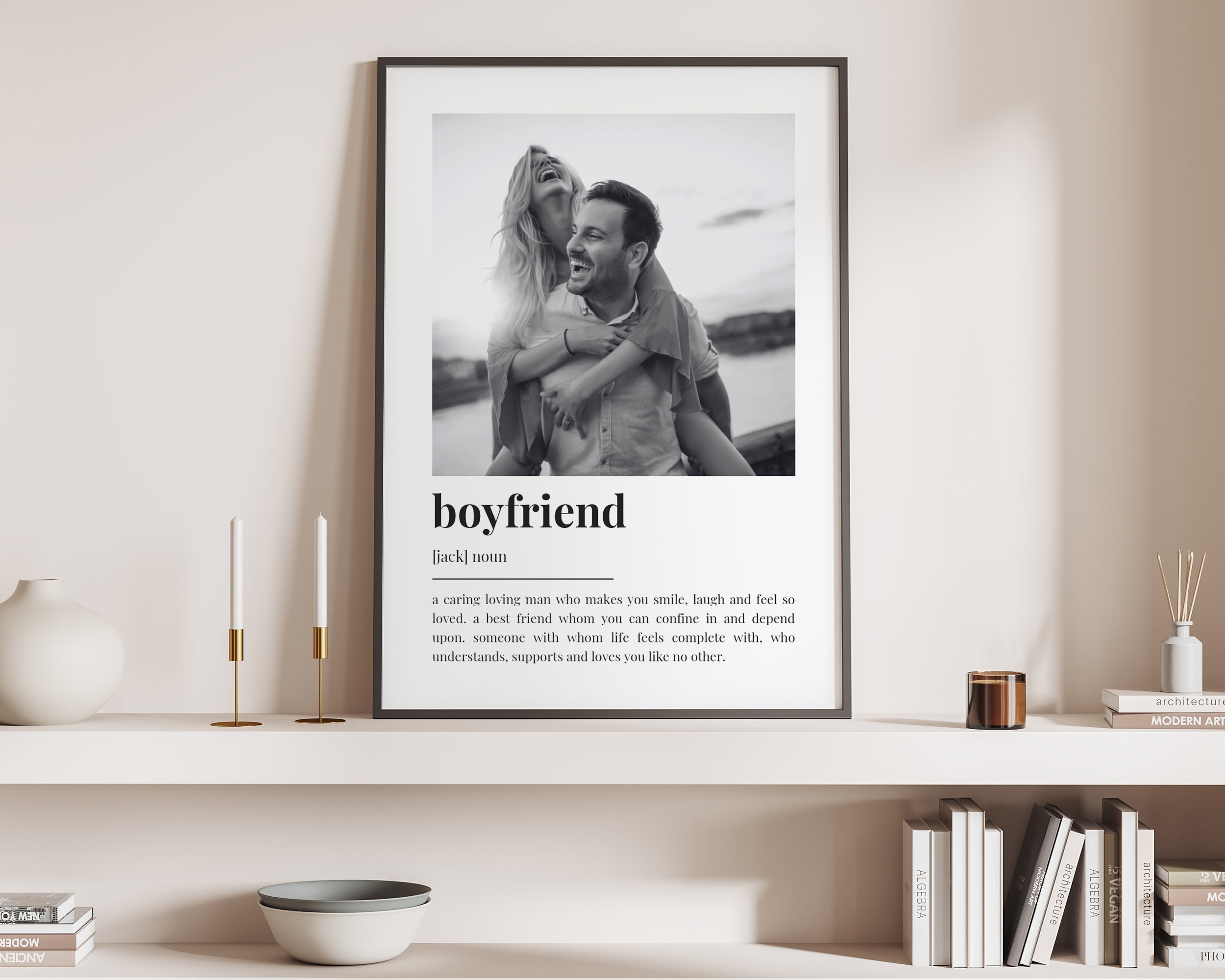 Boyfriend Definition Wall Art Print - Boyfriend Quote Print Wall Art ...
