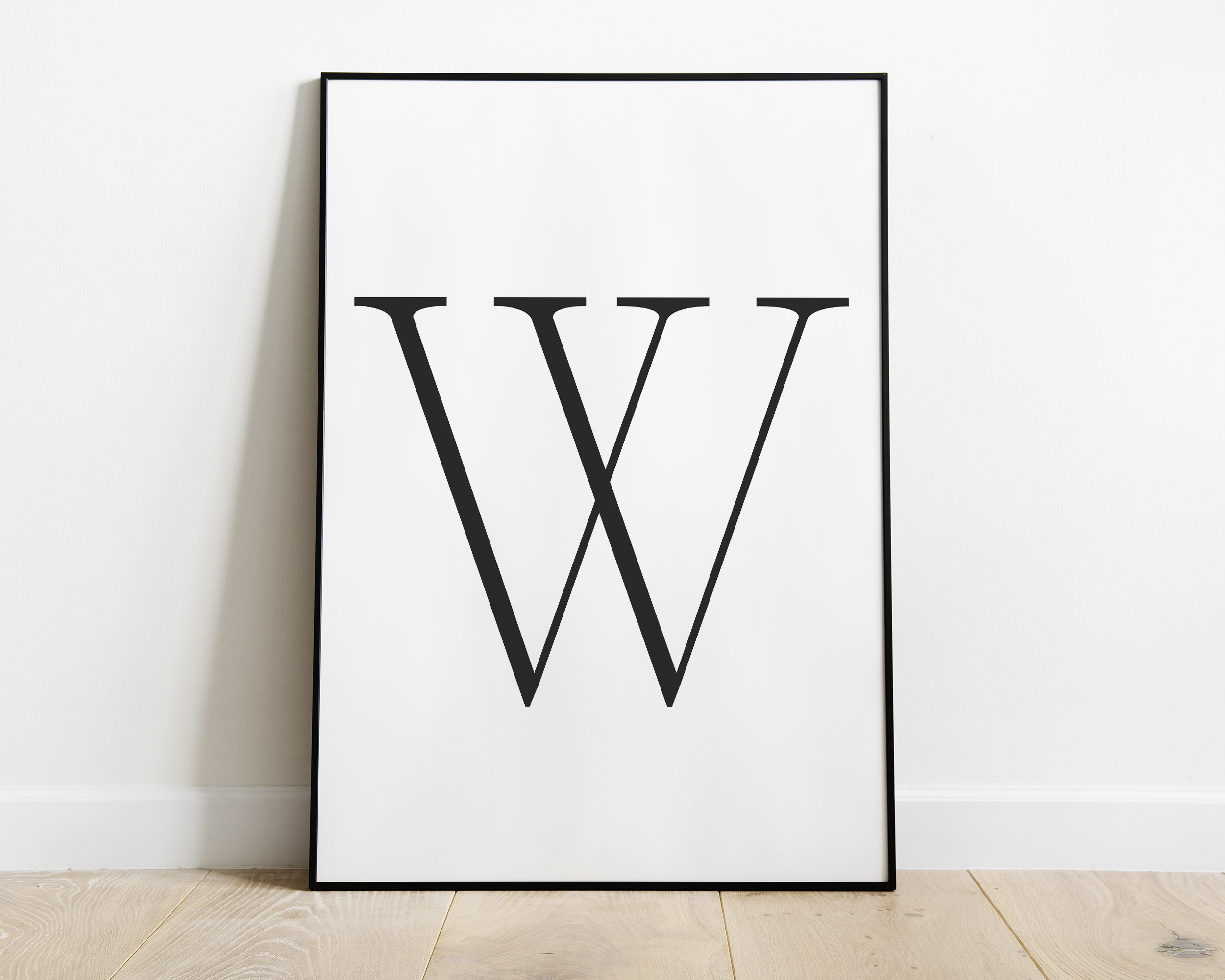 Letter W Typography Wall Decor | Letter A Wall Art Print | Home Decor ...