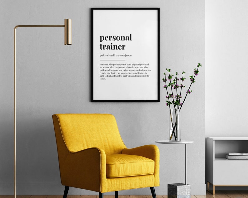 PERSONAL TRAINER PRINT | Wall Art Print | Personal Trainer Print ...