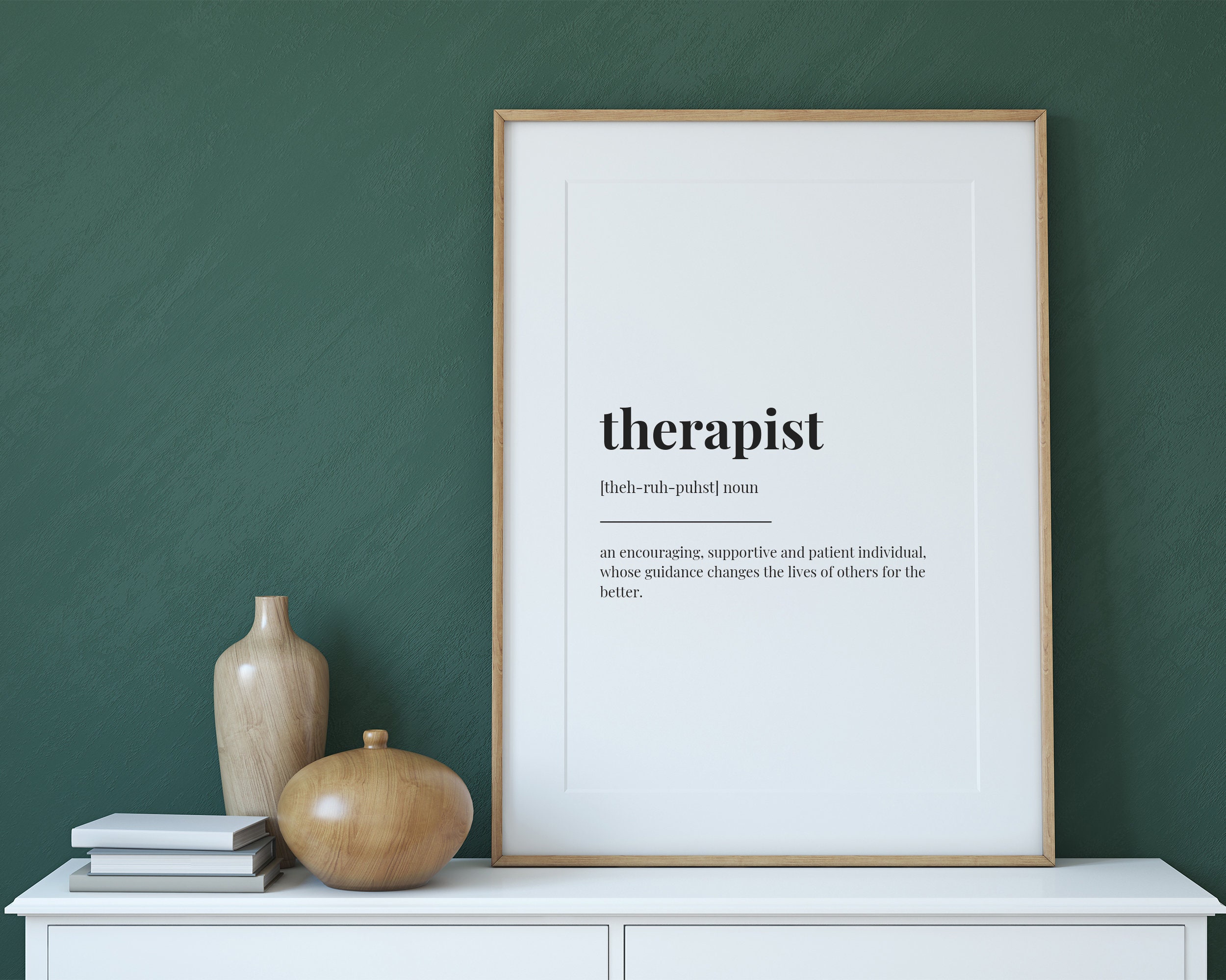 THERAPIST DEFINITION PRINT, Wall Art Prints, Quote Wall Art, Office ...