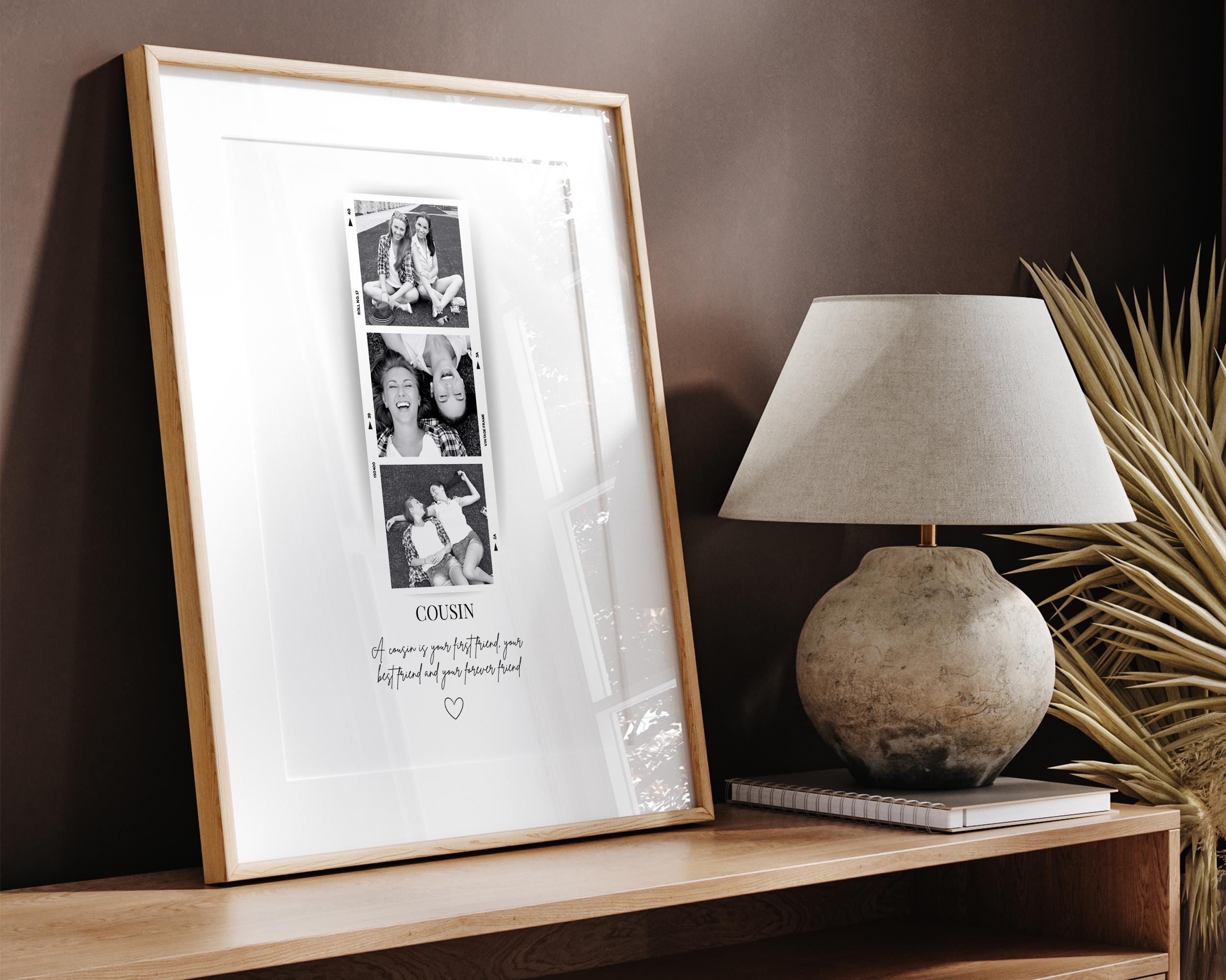 PERSONALISED COUSIN PHOTO Print, Wall Art Print, Cousin Gift, Cousin ...