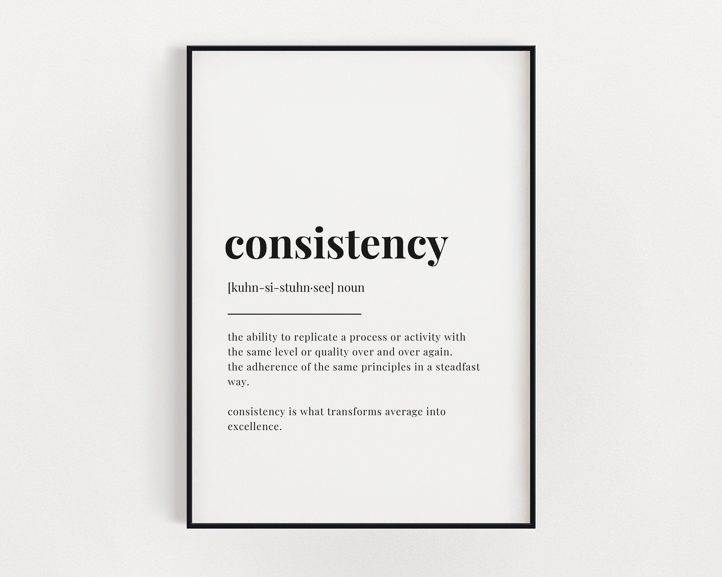 CONSISTENCY DEFINITION PRINT Wall Art Print Consistency - Etsy UK