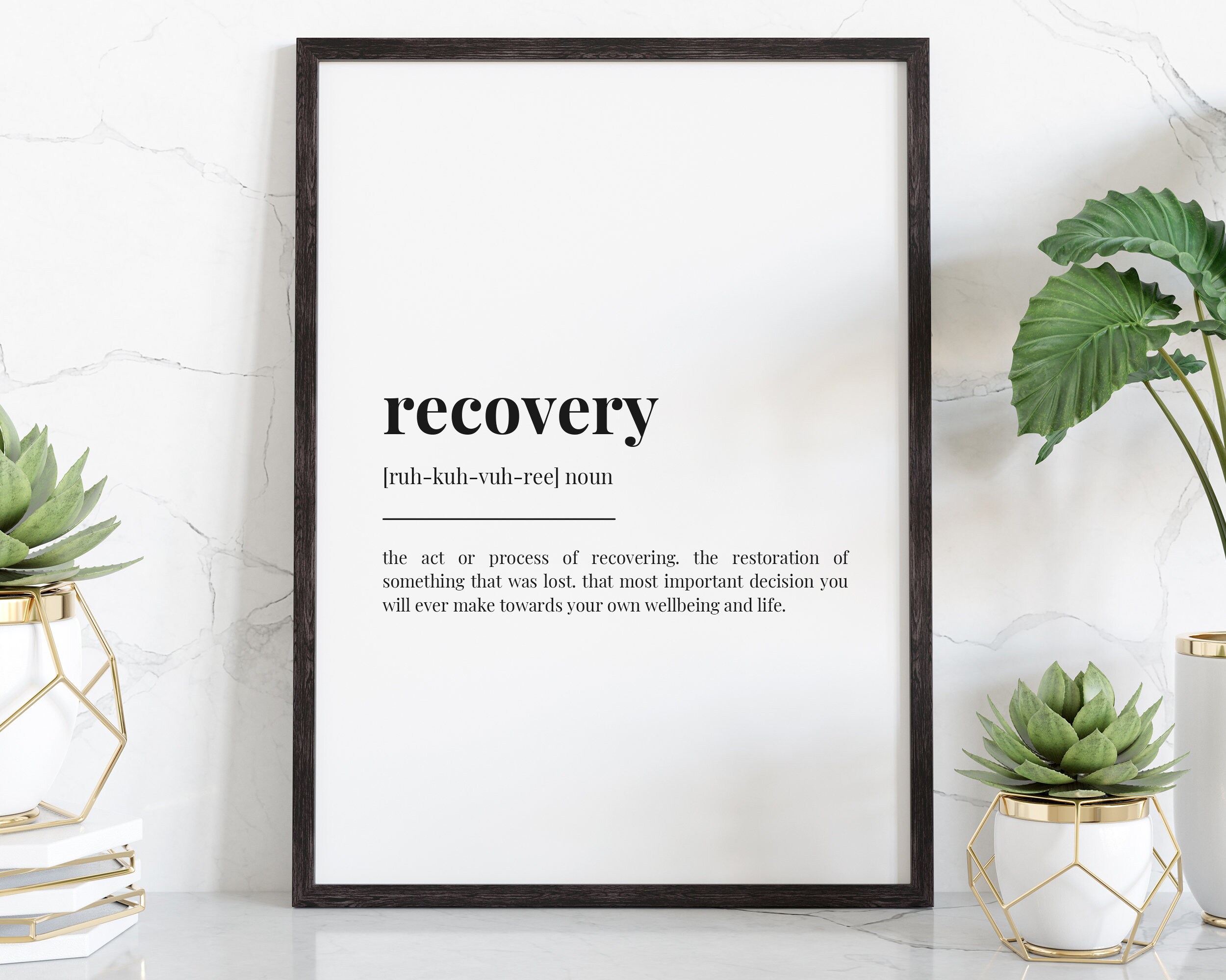 RECOVERY DEFINITION PRINT Wall Art Print Definition Print - Etsy