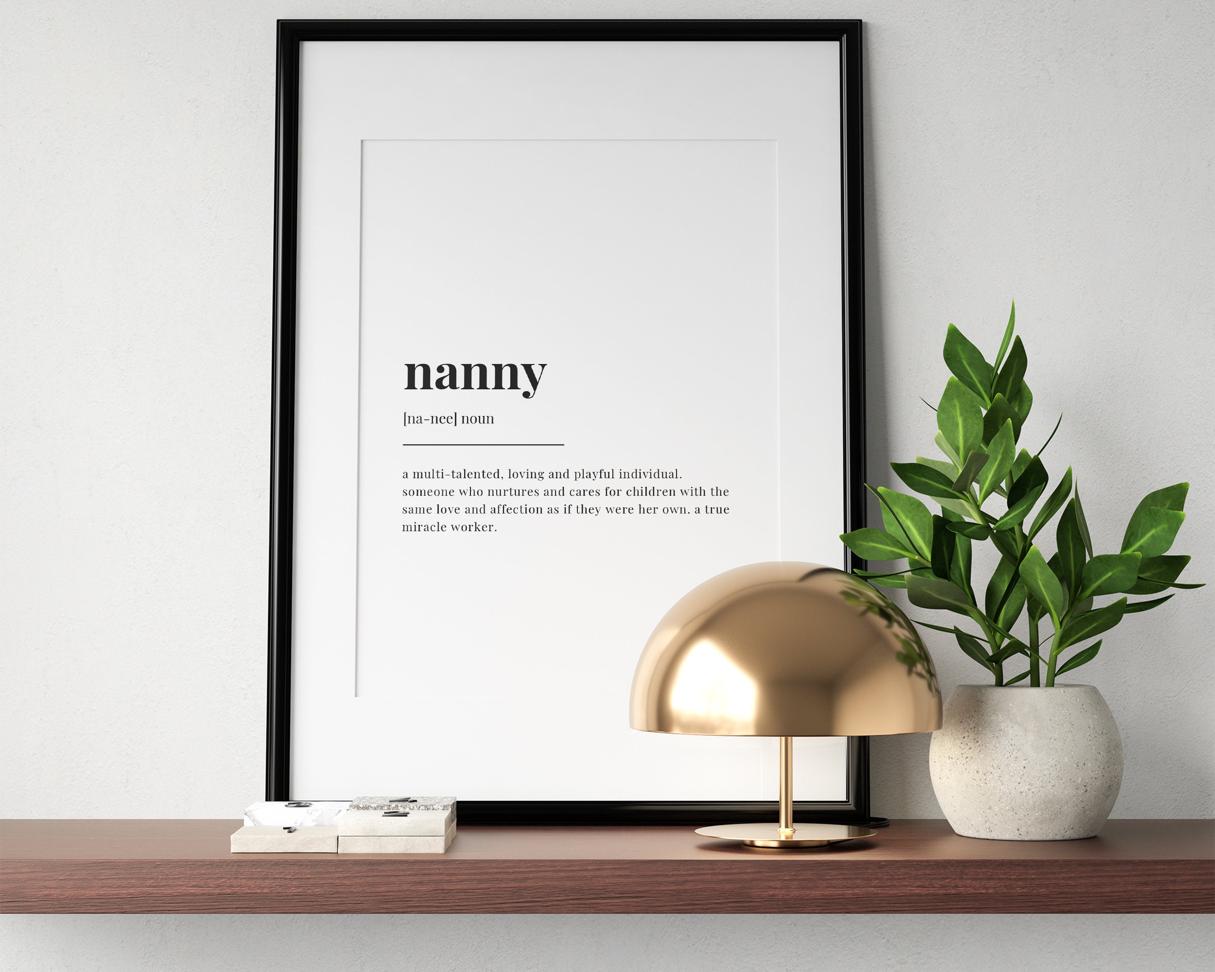 NANNY DEFINITION MEANING Printable Wall Art Nanny Print | Etsy