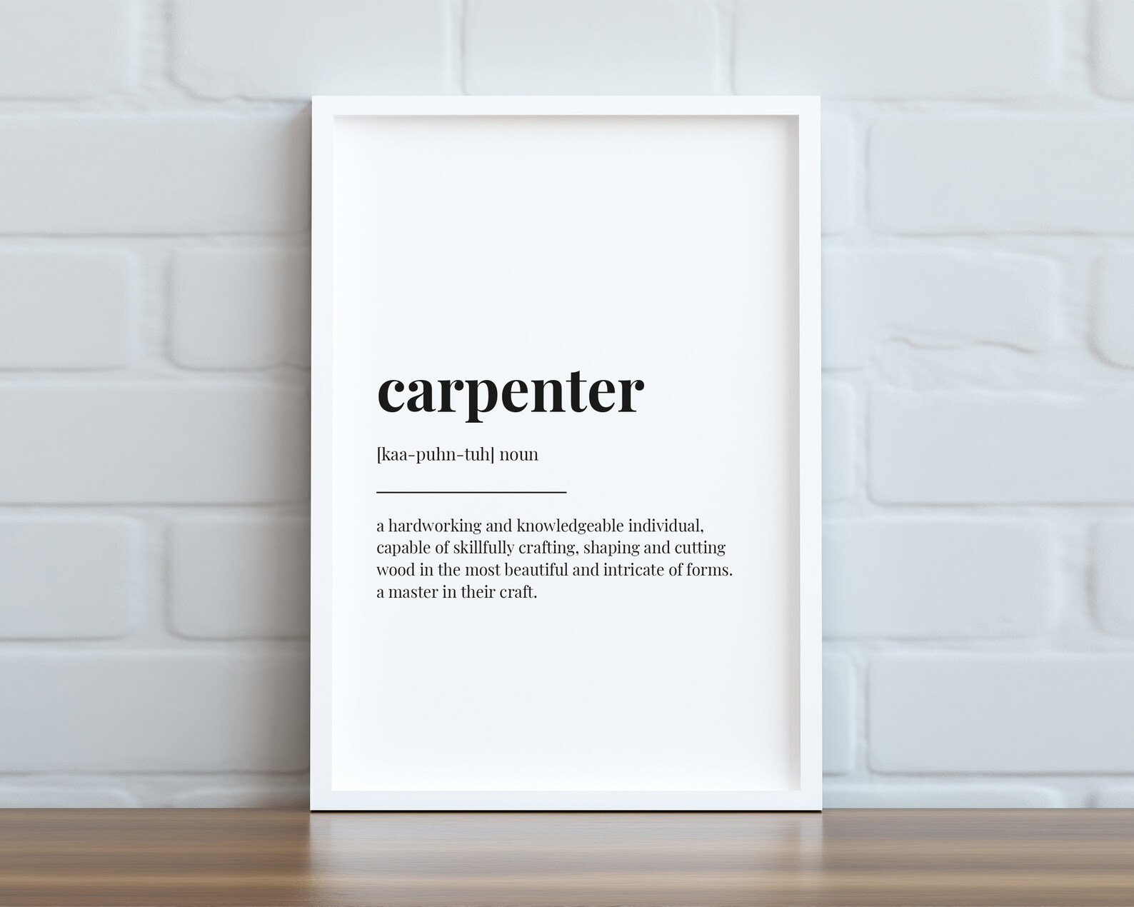 CARPENTER DEFINITION MEANING Printable Wall Art Definition | Etsy