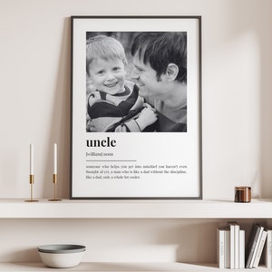 PERSONALISED UNCLE DEFINITION Print | Wall Art Print | Uncle Gift ...