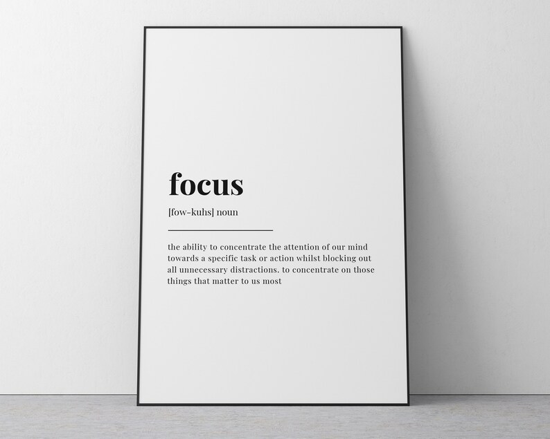 FOCUS DEFINITION PRINT Wall Art Print Focus Print - Etsy