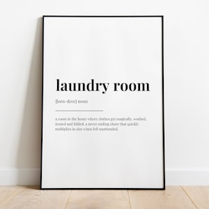 LAUNDRY ROOM DEFINITION Print Wall Art Print Laundry Print - Etsy