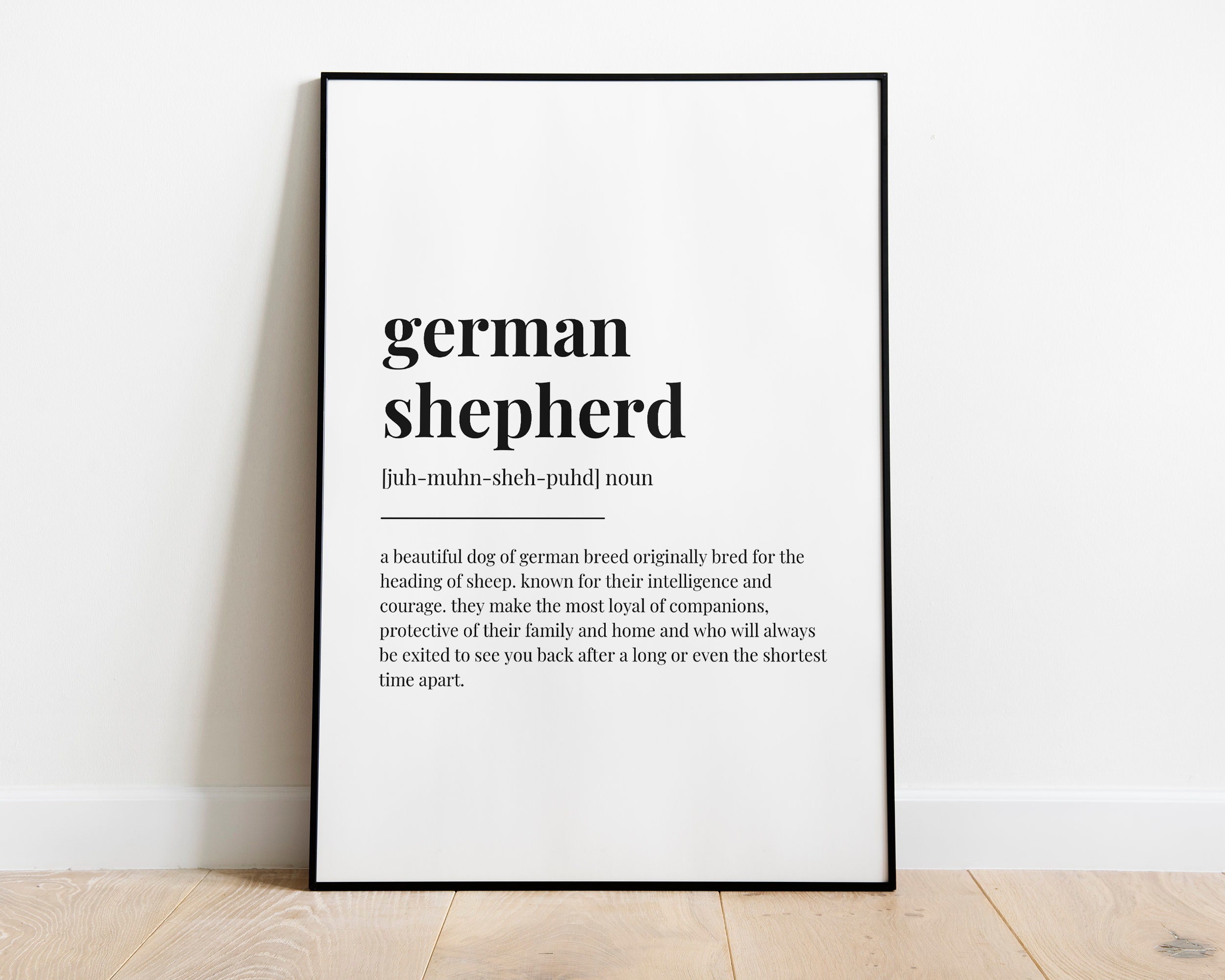 GERMAN SHEPHERD DEFINITION Meaning| Digital Download | Printable Wall ...