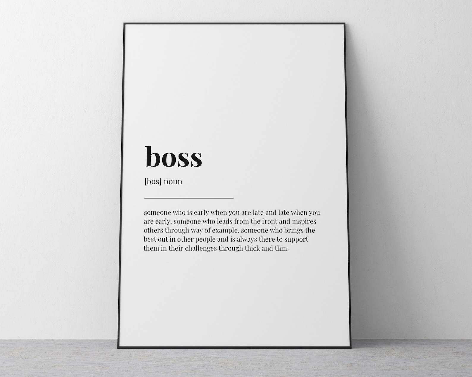 BOSS DEFINITION MEANING | Printable Wall Art | Gift for Boss | Instant ...
