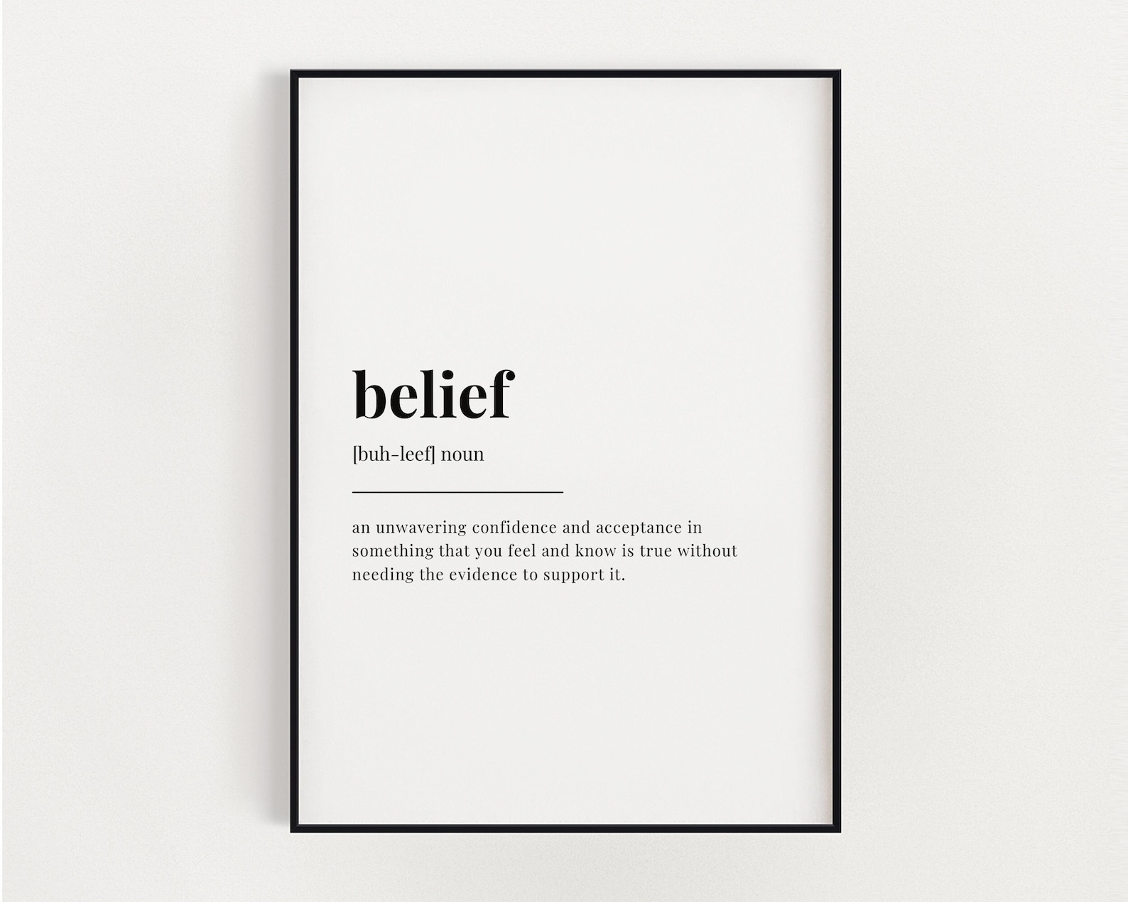BELIEF DEFINITION MEANING | Printable Wall Art | Belief Print ...