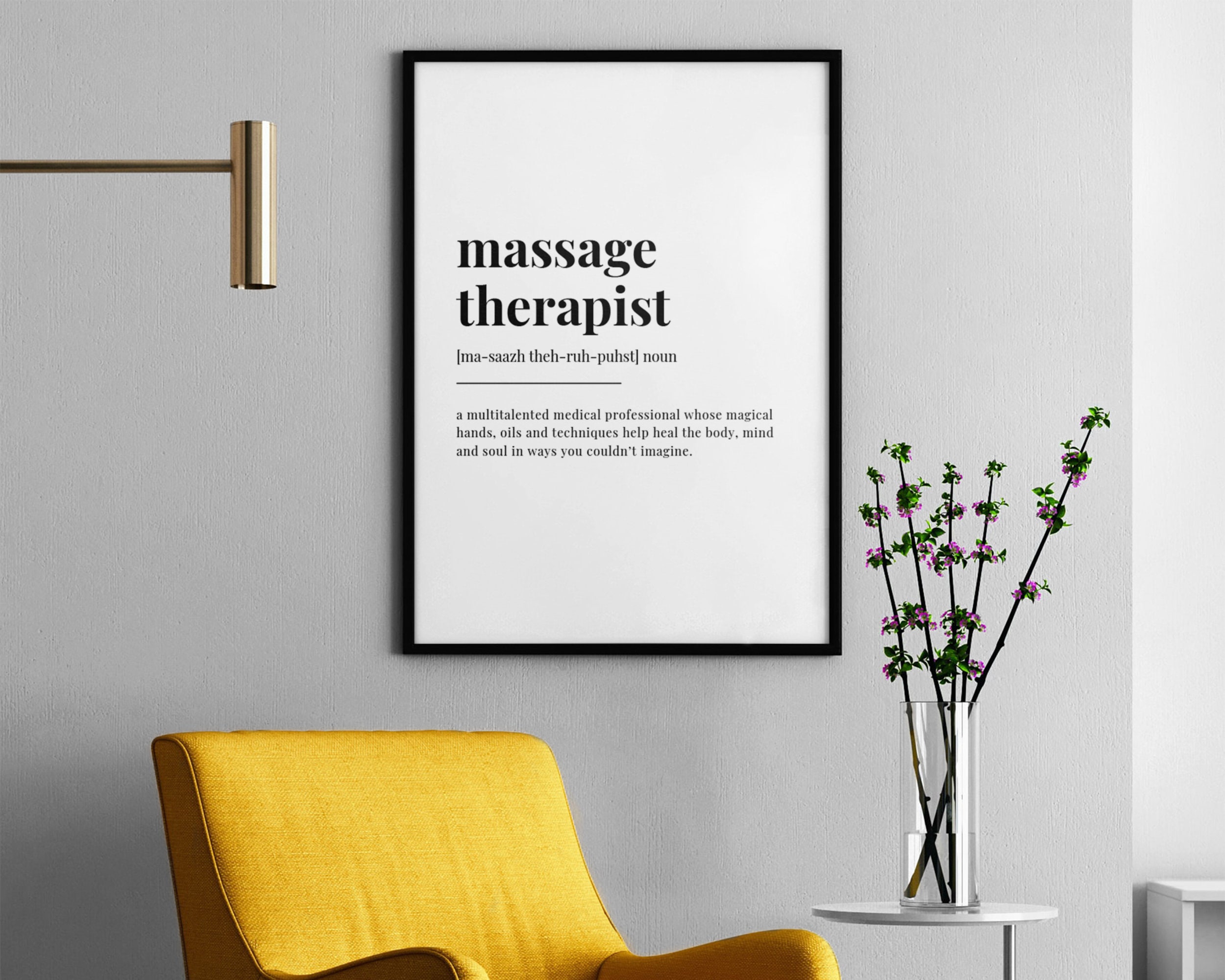 MASSAGE THERAPIST DEFINITION Print Wall Art Print Massage - Etsy