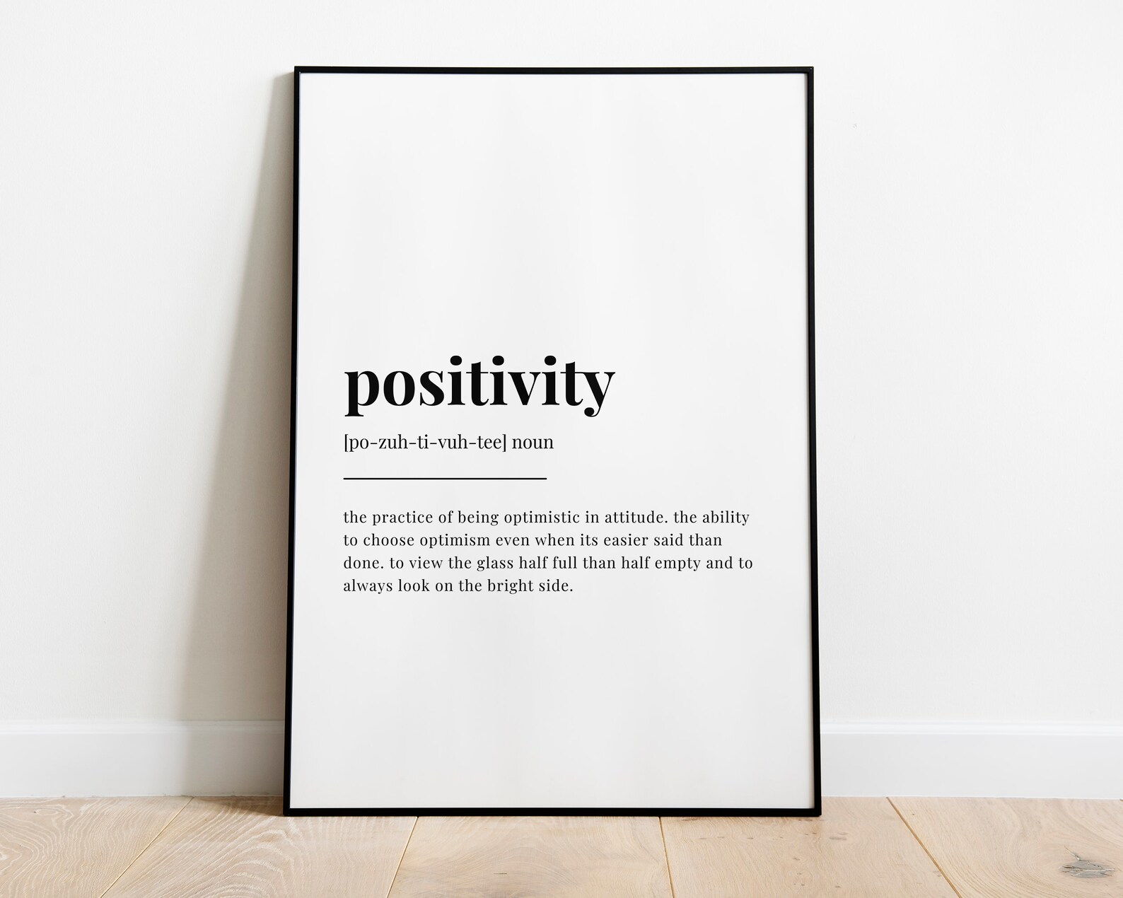 Positivity Definition Meaning Printable Wall Art Wall | Etsy