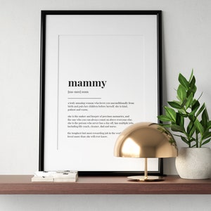 MAMMY DEFINITION PRINT | Mammy Quote | Mothers Day | Wall Decor | Gift ...
