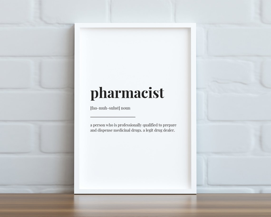 PHARMACIST DEFINITION MEANING Printable Wall Art - Etsy