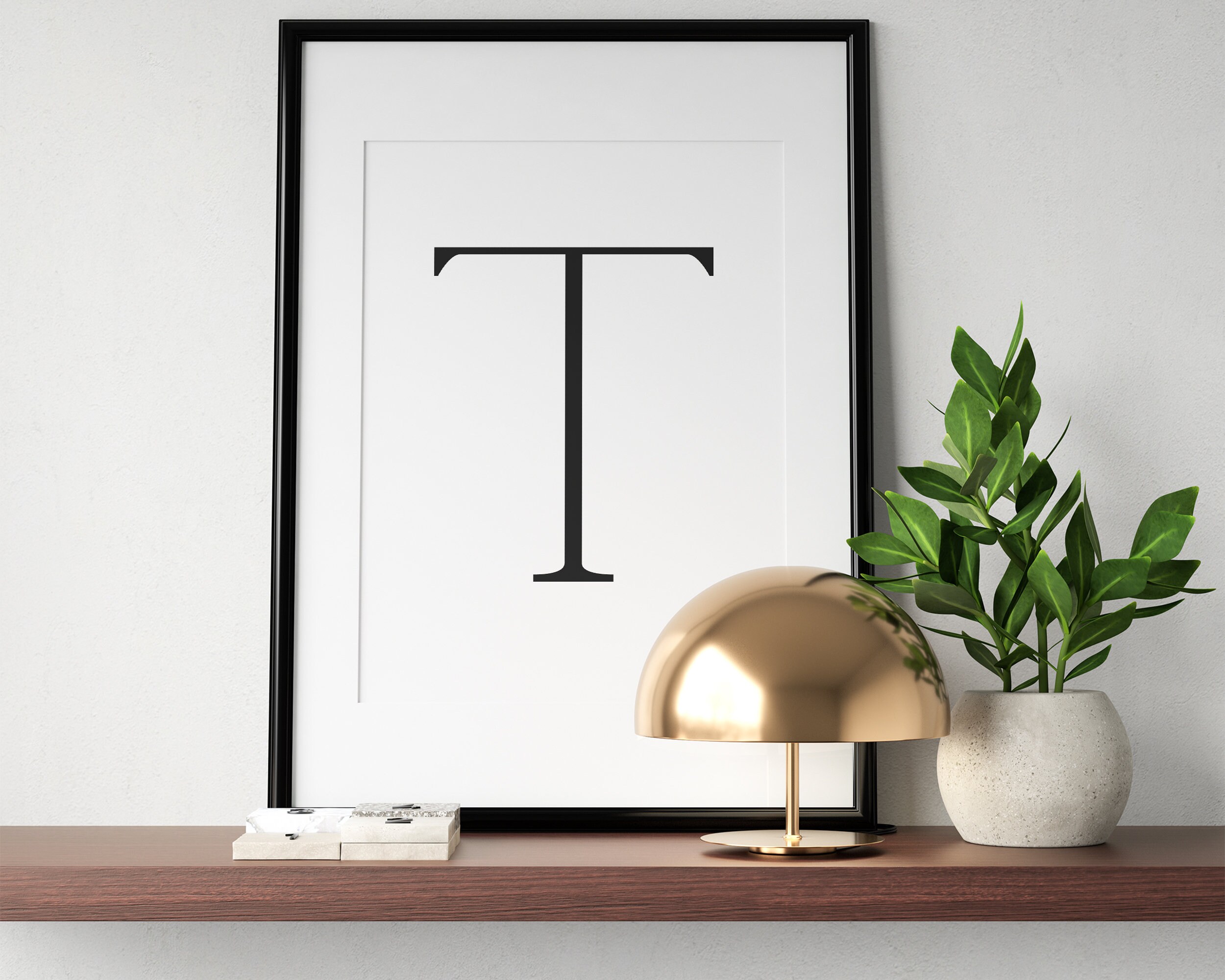 Letter T Typography Wall Decor Letter T Wall Art Print Home - Etsy UK