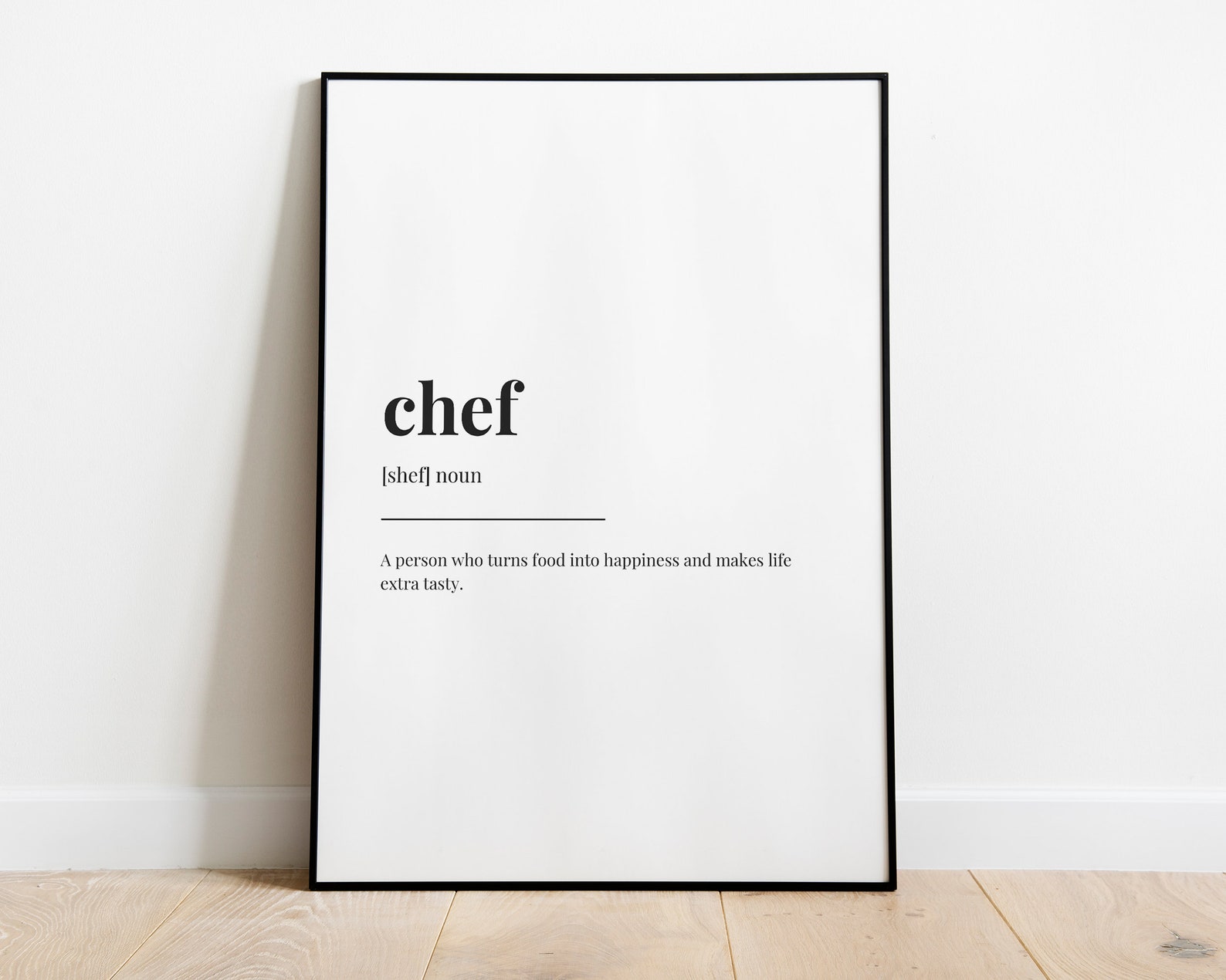 CHEF DEFINITION MEANING | Printable Wall Art | Chef Gift | Kitchen ...