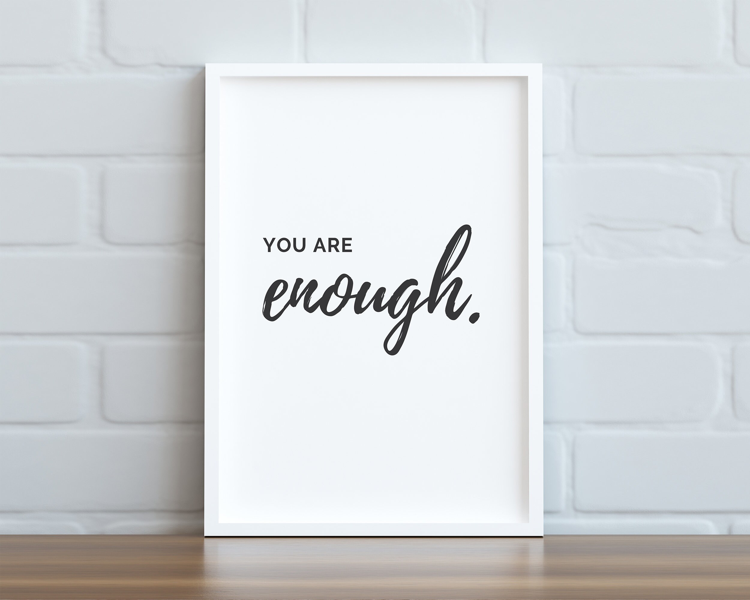 You Are Enough Print Printable Art Instant Download | Etsy
