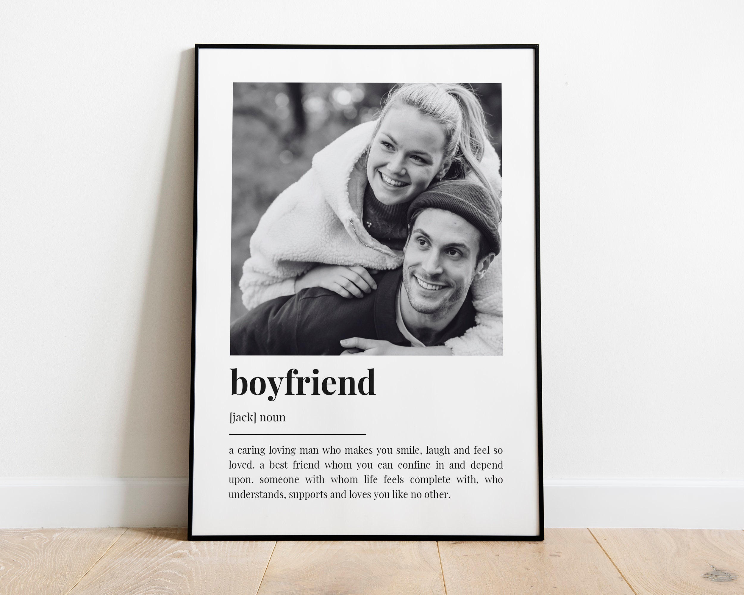 Boyfriend Definition Wall Art Print - Boyfriend Quote Print Wall Art ...