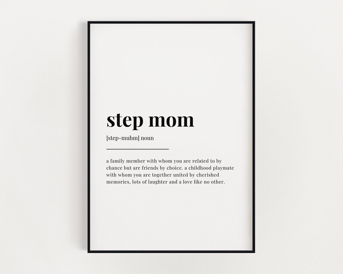 STEP MOM DEFINITION Meaning | Printable Wall Art | Gift for Step Mom ...