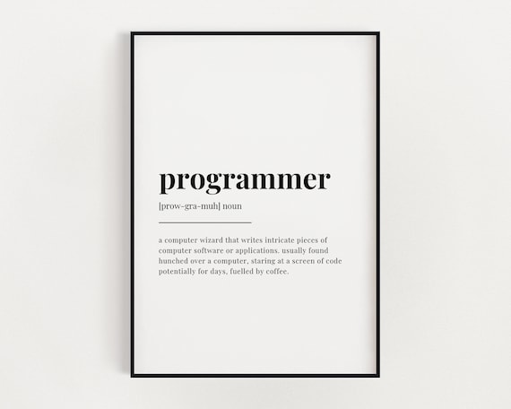 PROGRAMMER DEFINITION PRINT Wall Art Print Gift for - Etsy
