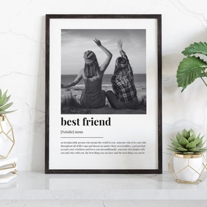 PERSONALISED BEST FRIEND Definition Print, Wall Art Print, Best Friend ...