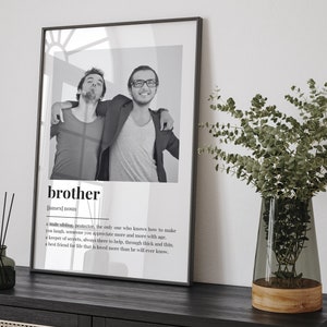 PERSONALISED BROTHER DEFINITION Print | Wall Art Print | Brother Gift ...