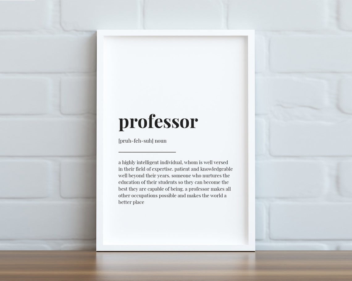PROFESSOR DEFINITION PRINT | Digital Download | Printable Wall Art ...