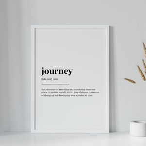 JOURNEY DEFINITION Print Wall Art Print Journey Print Definition Print ...