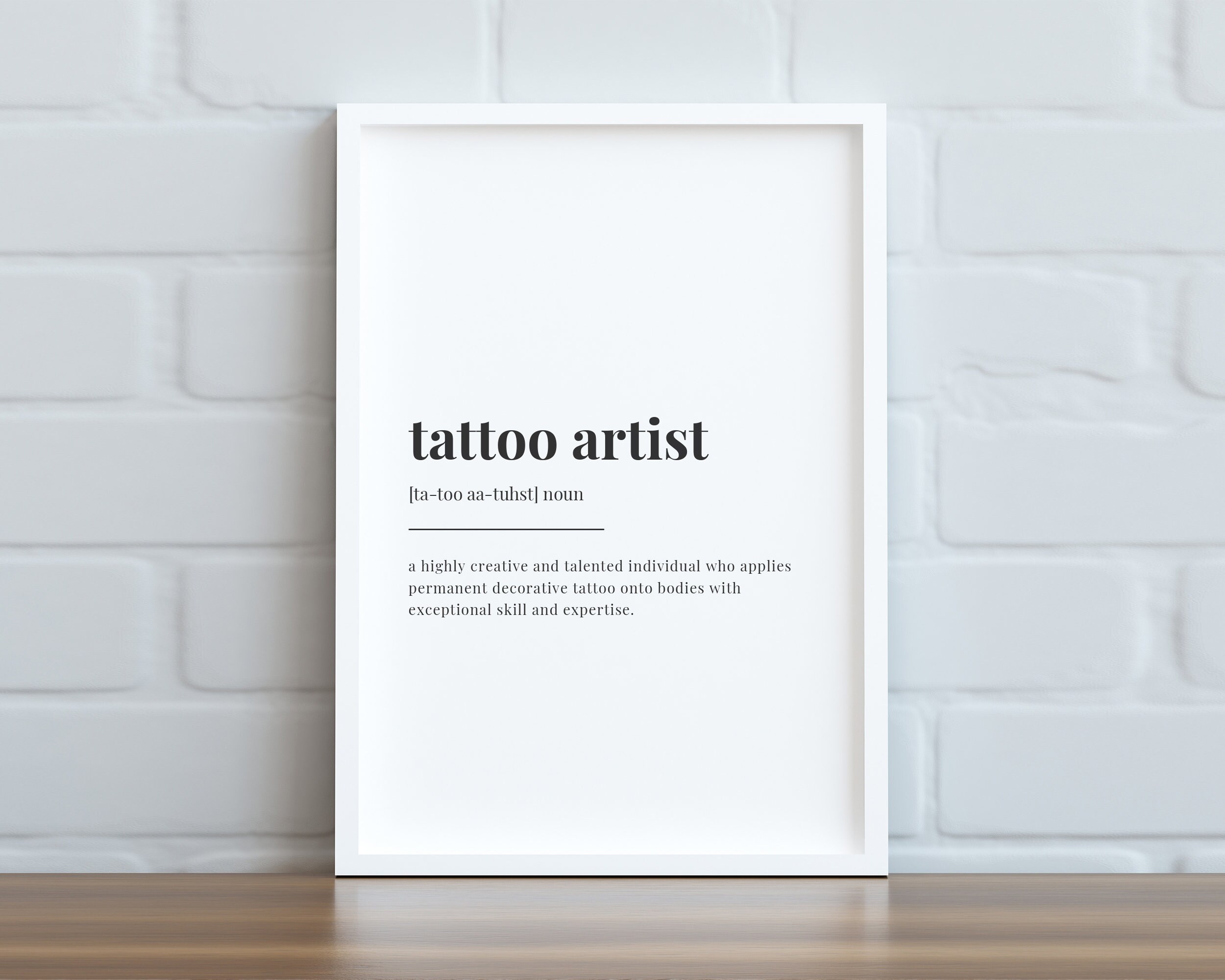 TATTOO ARTIST DEFINITION Print Wall Art Print Tattoo - Etsy