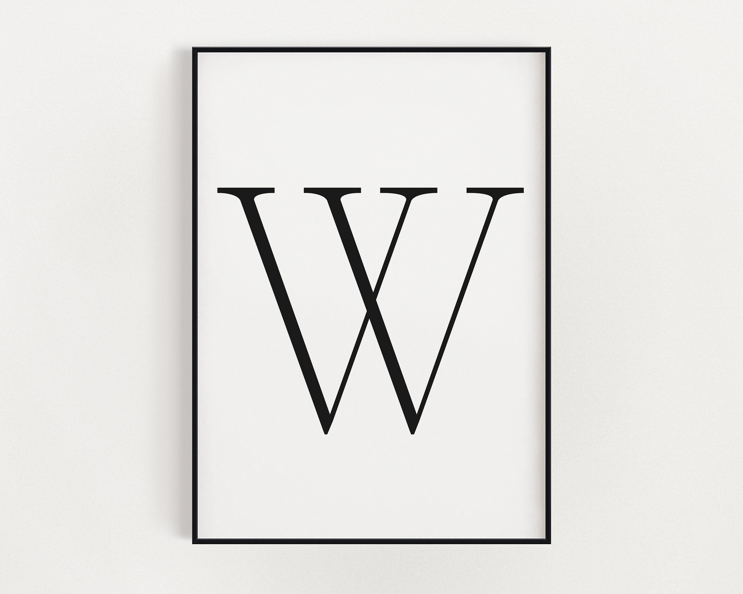 Decorative Letter W Wall Art