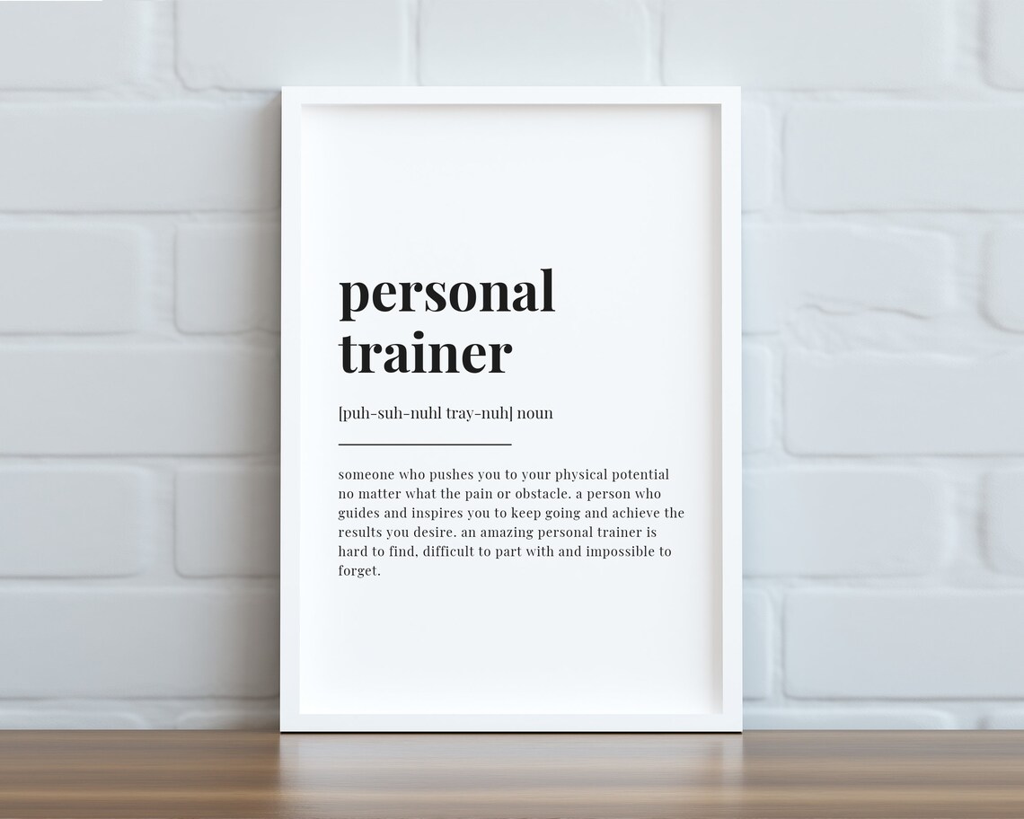 PERSONAL TRAINER PRINT | Wall Art Print | Personal Trainer Print ...