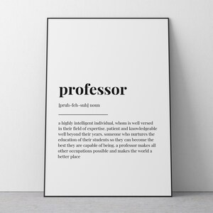 PROFESSOR DEFINITION PRINT | Digital Download | Printable Wall Art ...