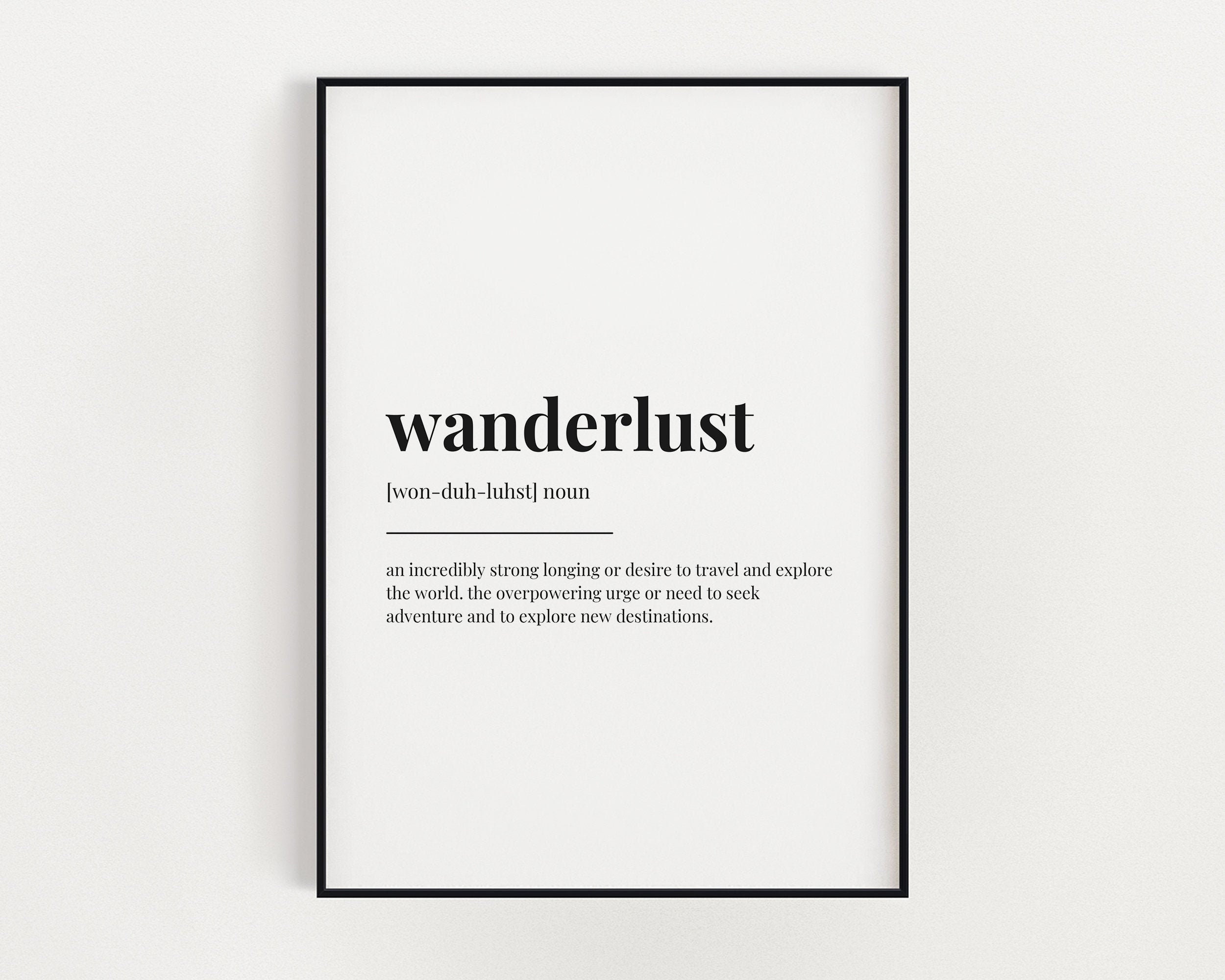 WANDERLUST DEFINITION PRINT Printable Wall Art Digital - Etsy