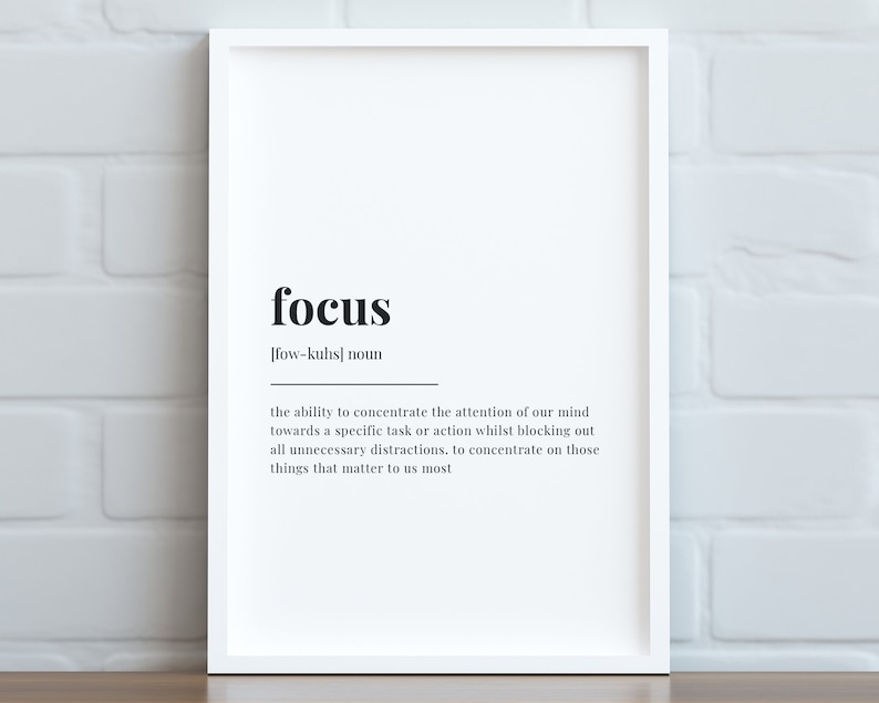 FOCUS DEFINITION PRINT Wall Art Print Focus Print - Etsy