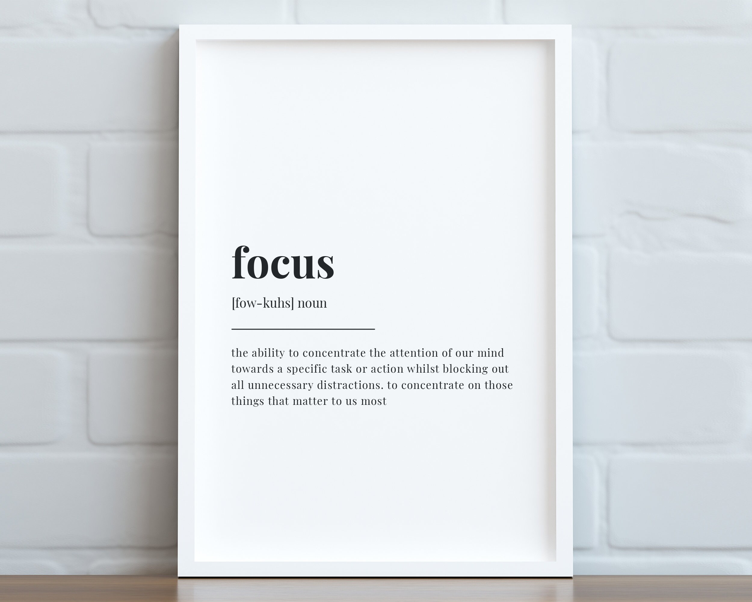 FOCUS DEFINITION PRINT Wall Art Print Focus Print - Etsy UK
