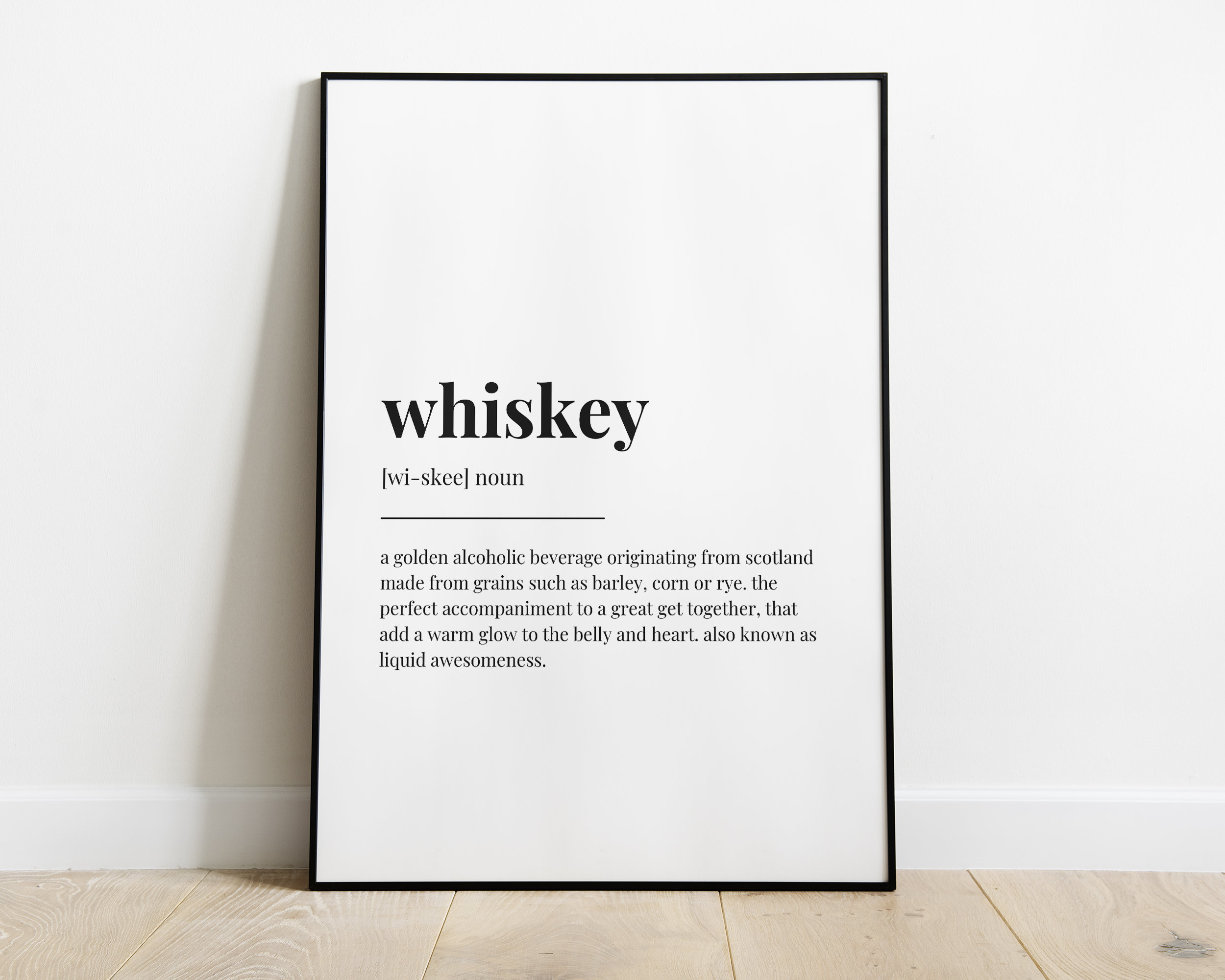 WHISKEY DEFINITION PRINT, Quote Wall Art, Wall Art Print, Whiskey Lover ...