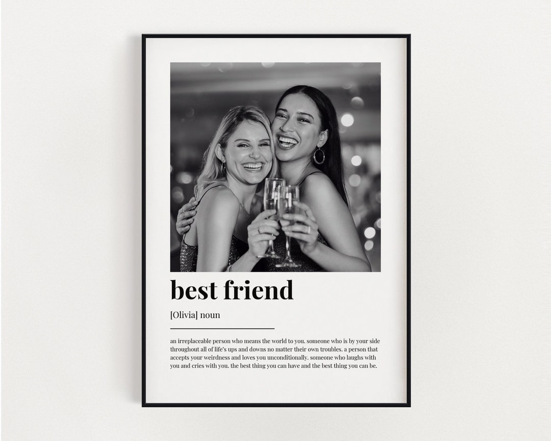 PERSONALISED BEST FRIEND Definition Print, Wall Art Print, Best Friend ...