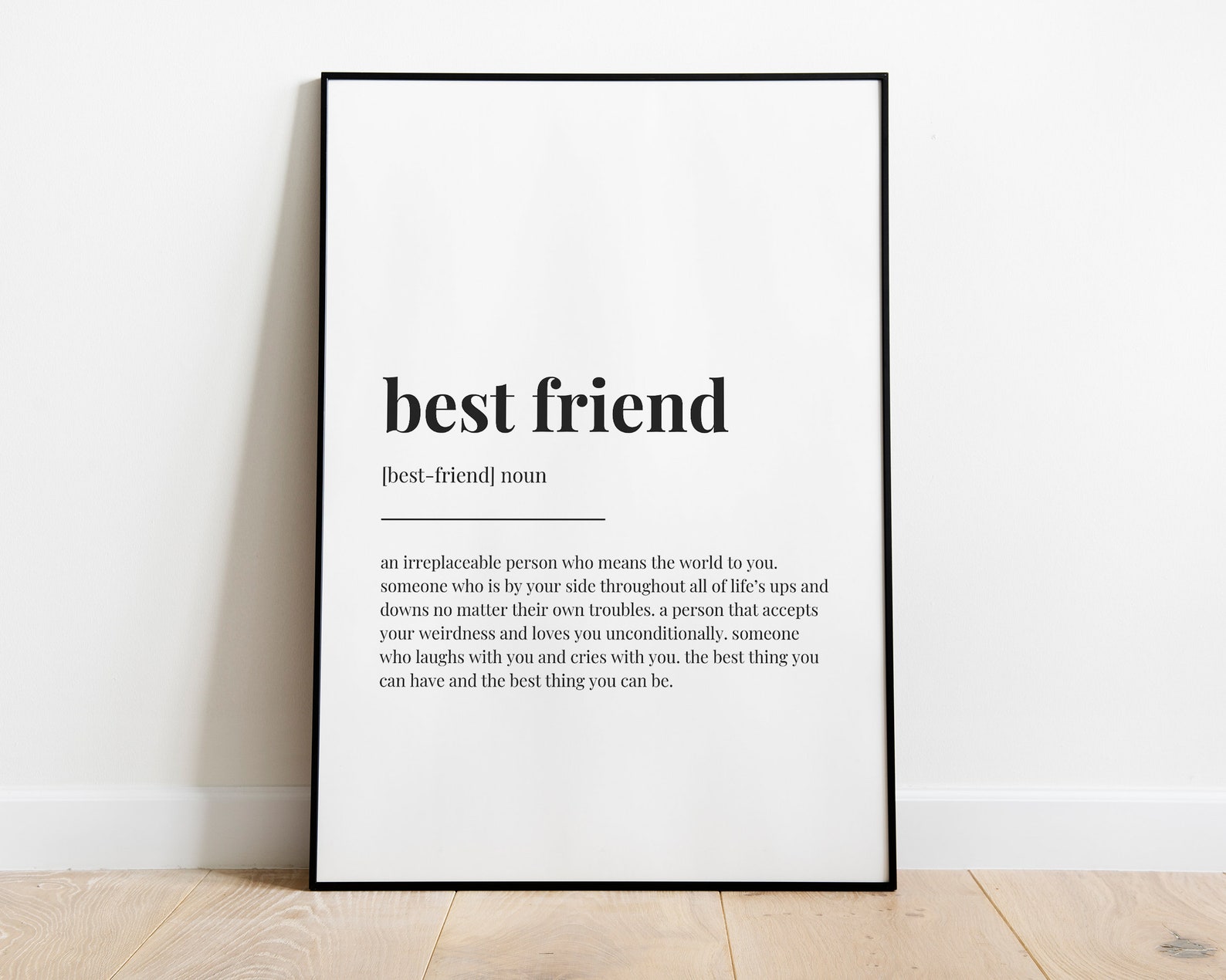 BEST FRIEND DEFINITION Print | Wall Art Print | Best Friend Print ...