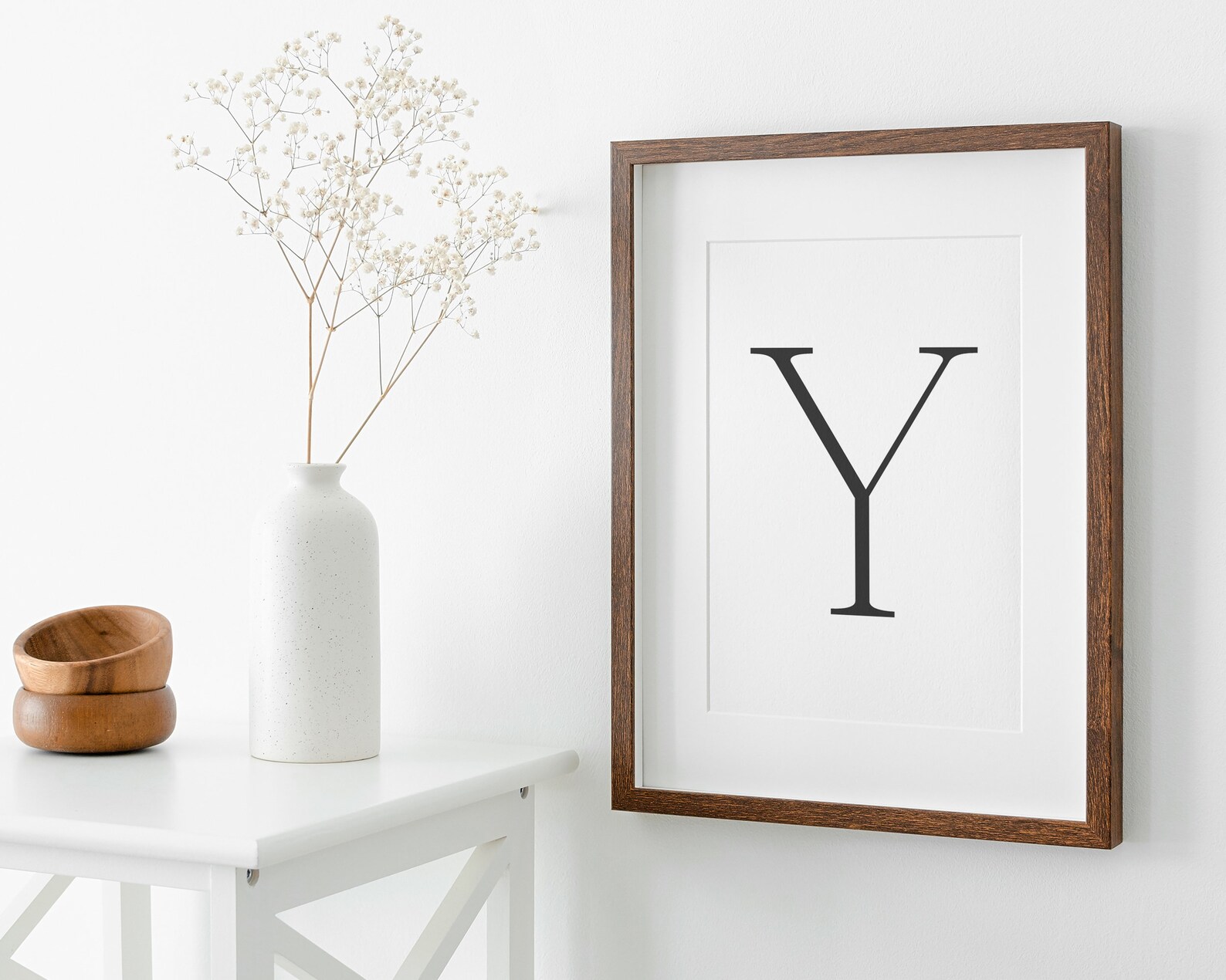 Letter Y Typography Wall Art | Letter Y Wall Art Print | Home Decor ...