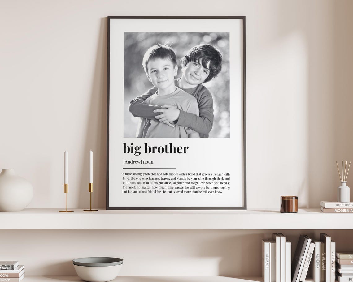 PERSONALISED BIG BROTHER Definition Print, Wall Art Print, Big Brother ...